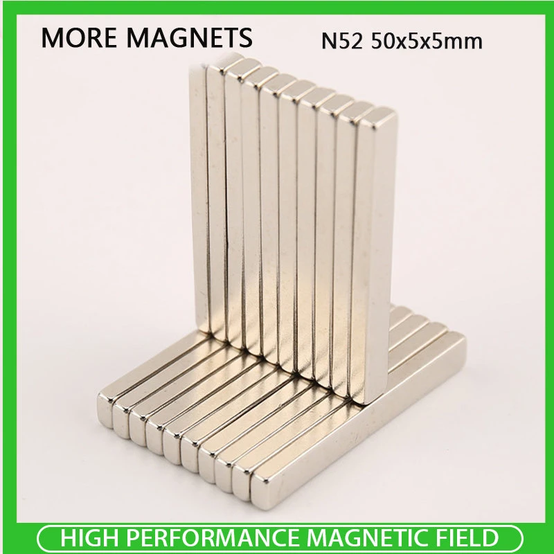 10~100pcs N52 50x5x5mm Neodymium Magnet 50mm x 5mm x 5mm NdFeB Block ...
