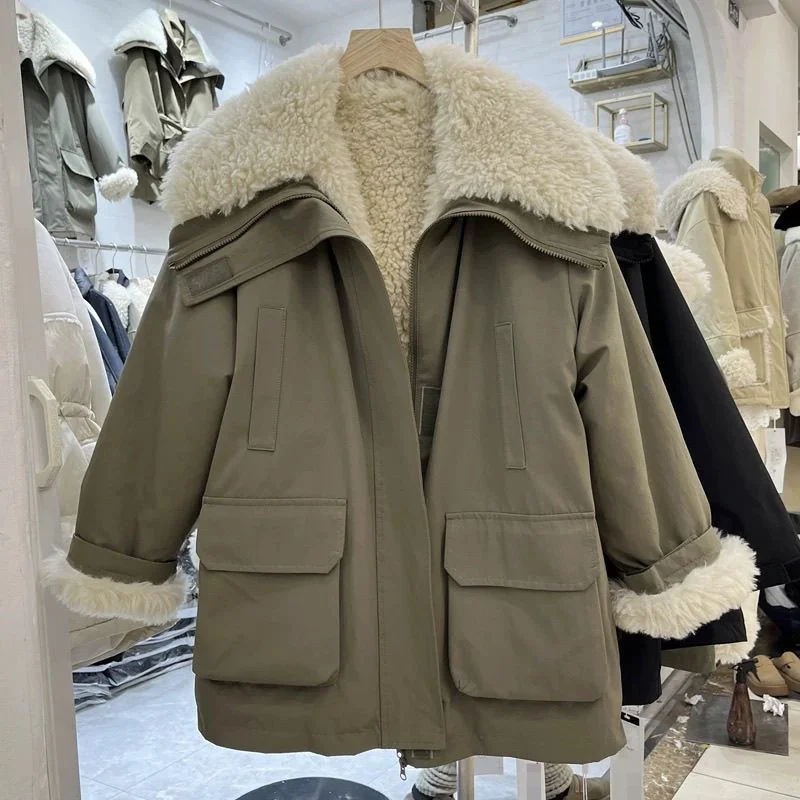 2025 Safari Style Winter Overcoat Add Velvet Thicken Parkas Women's ...