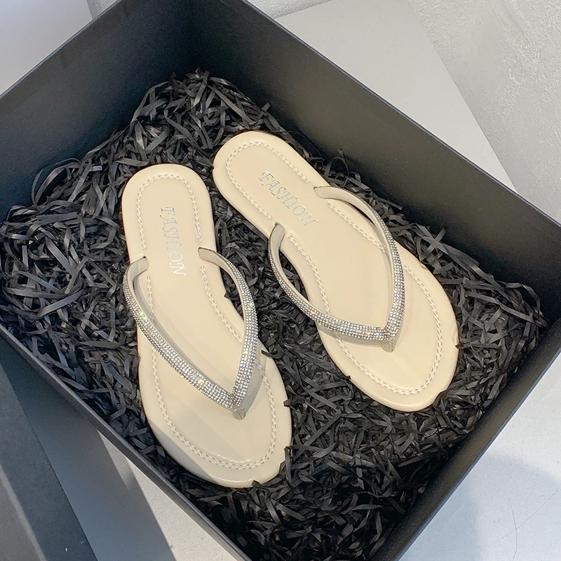 Rhinestone Slippers Women Summer Shoes Women Fashion Bling Flip Flops ...