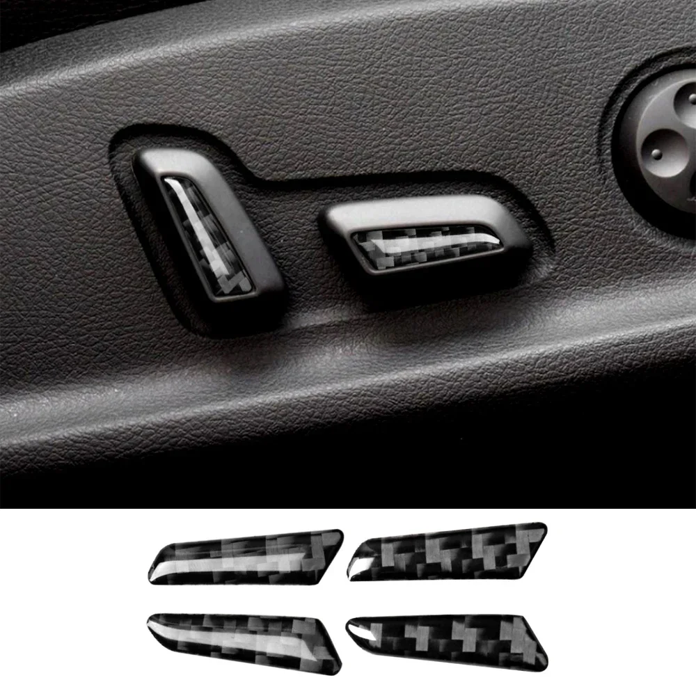 Car-Seat-Adjust-Button-Sticker-Carbon-Fiber-Trim-Anti-Scratch ...