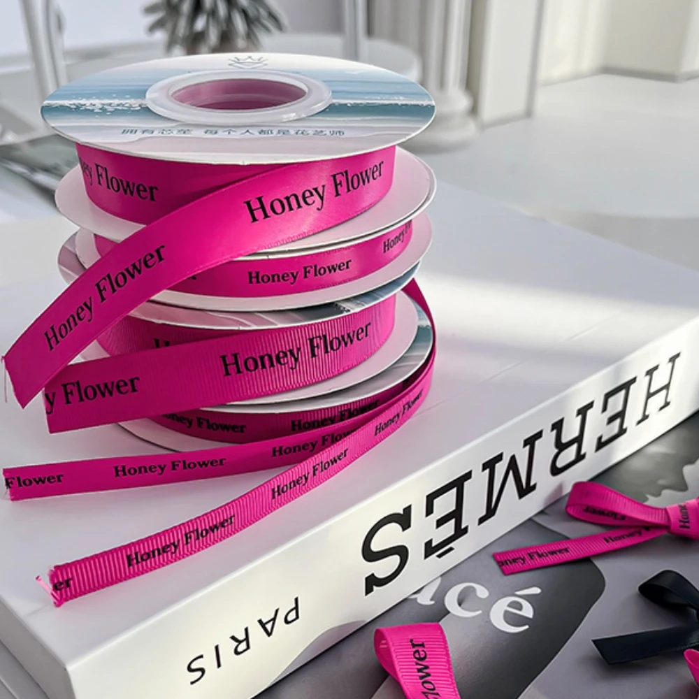 Custom-Rose-Red-Ribbon-Flower-Shop-LOGO-Print-Trademark-Decorative ...