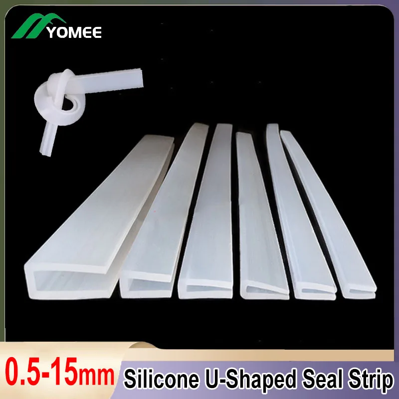 Silicone-Rubber-U-Shape-Seal-Strip-Transparent-Noise-Insulation-Anti ...
