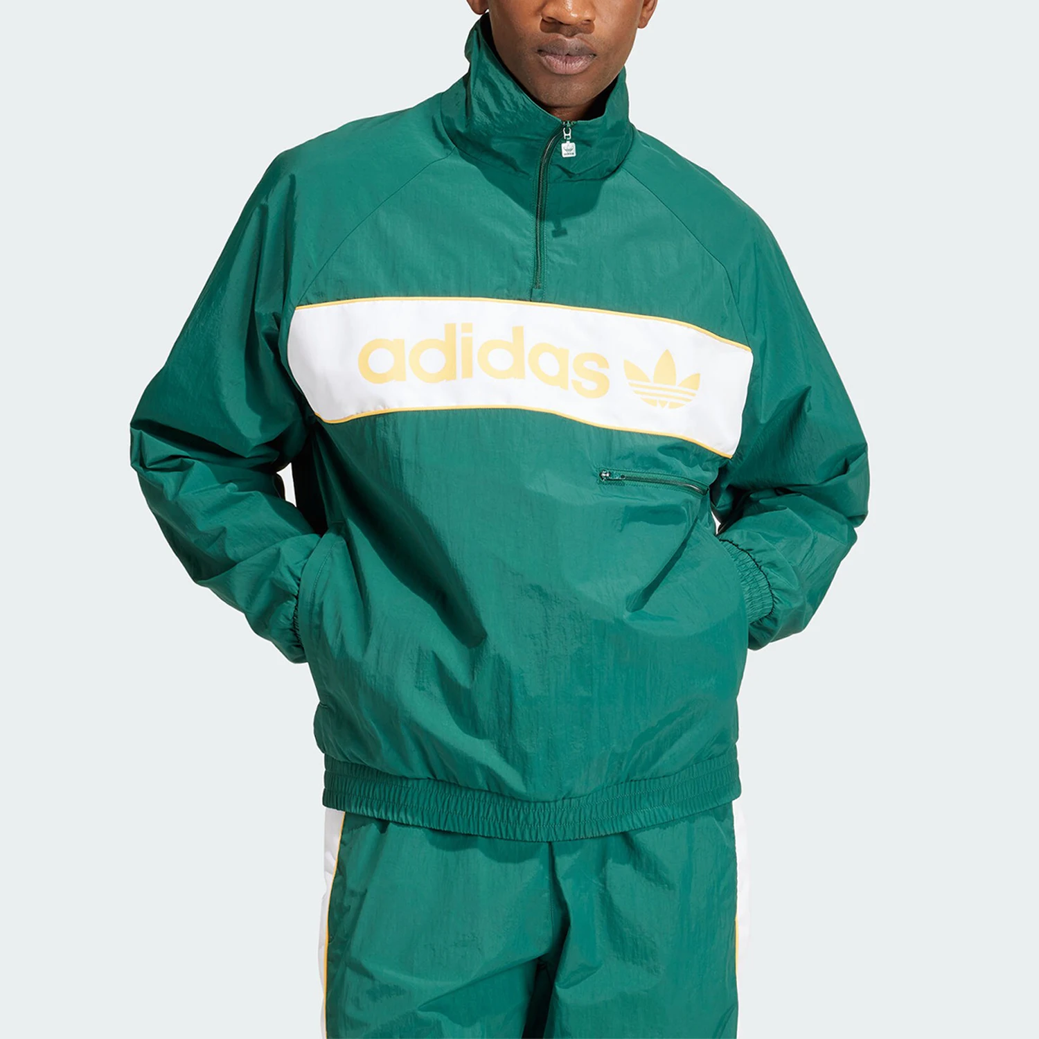 Adidas genuine WINDBREAKER men's half open woven jacket IS3318 ...