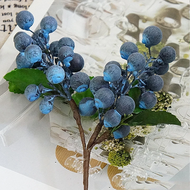 Artificial-Plants-Simulation-Berries-Blueberry-Fruits-Branches ...