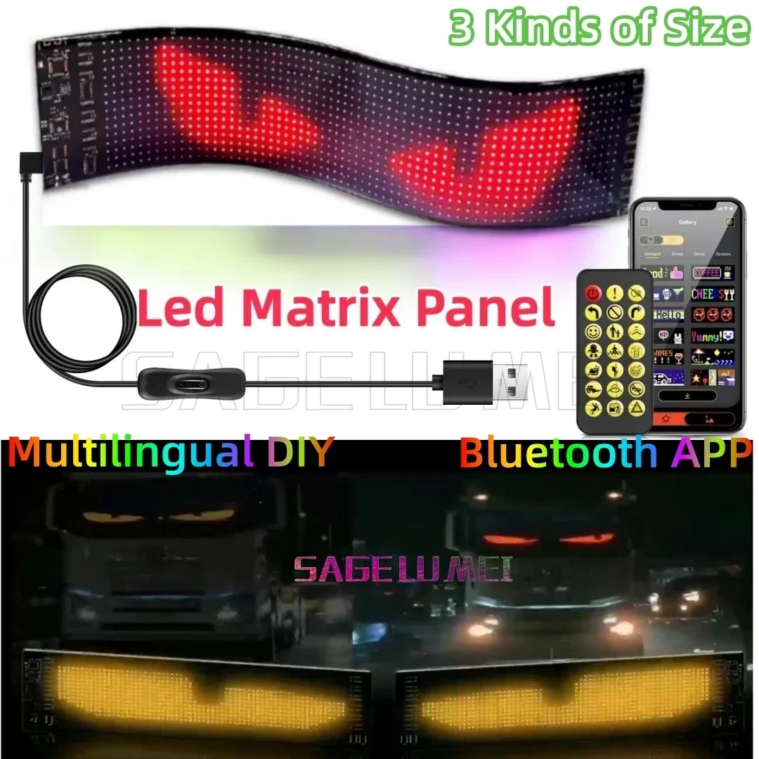 LED-Auto-Zeichen-Animation-LED-Matrix-Pixel-Panel-DIY-mehrsprachig ...