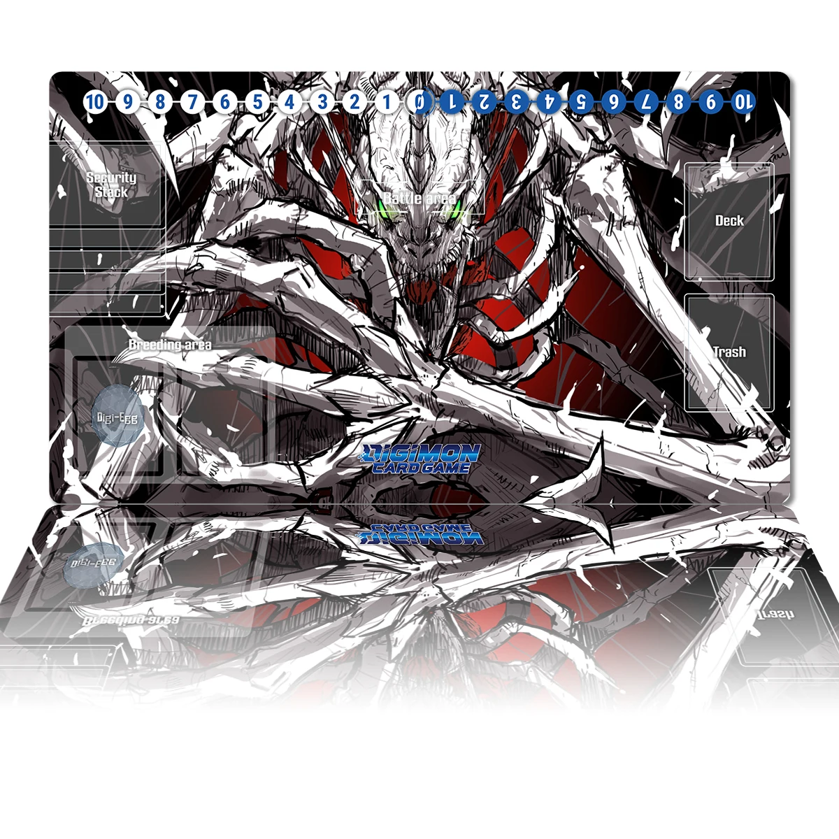 Digimon Playmat SkullGreymon alfombrilla de juego de mesa DTCG TCG CCG, alfombrilla de ratón de ...