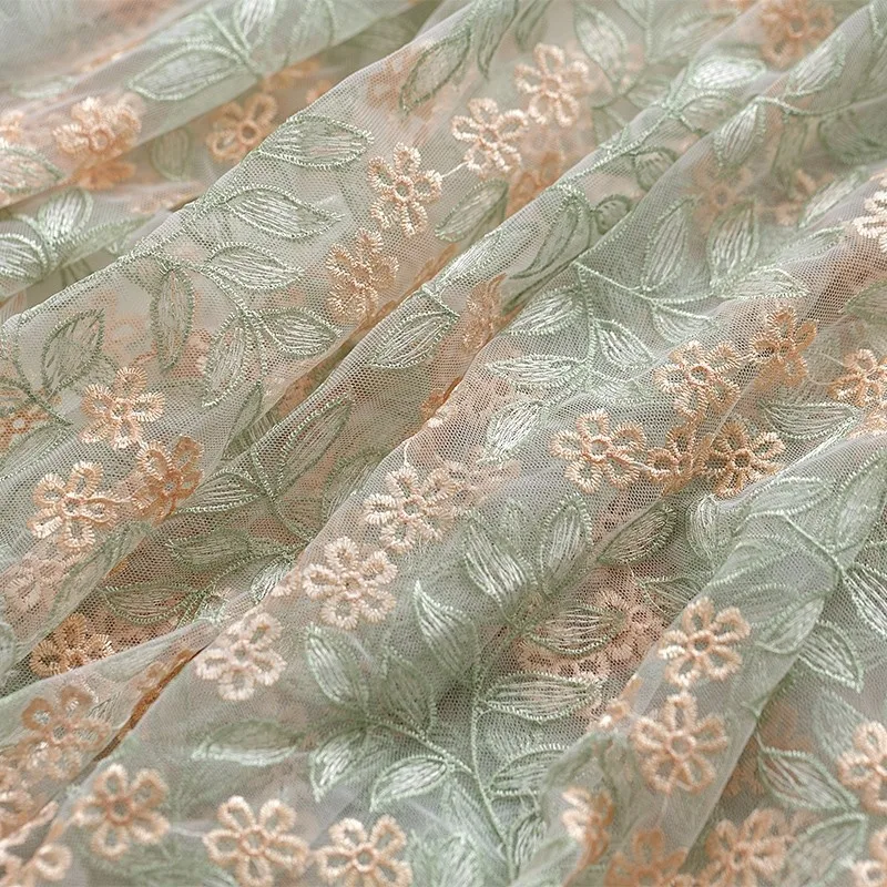 Tela-de-malla-de-tul-de-160x45CM-hilo-de-encaje-bordado-fresco-Material ...