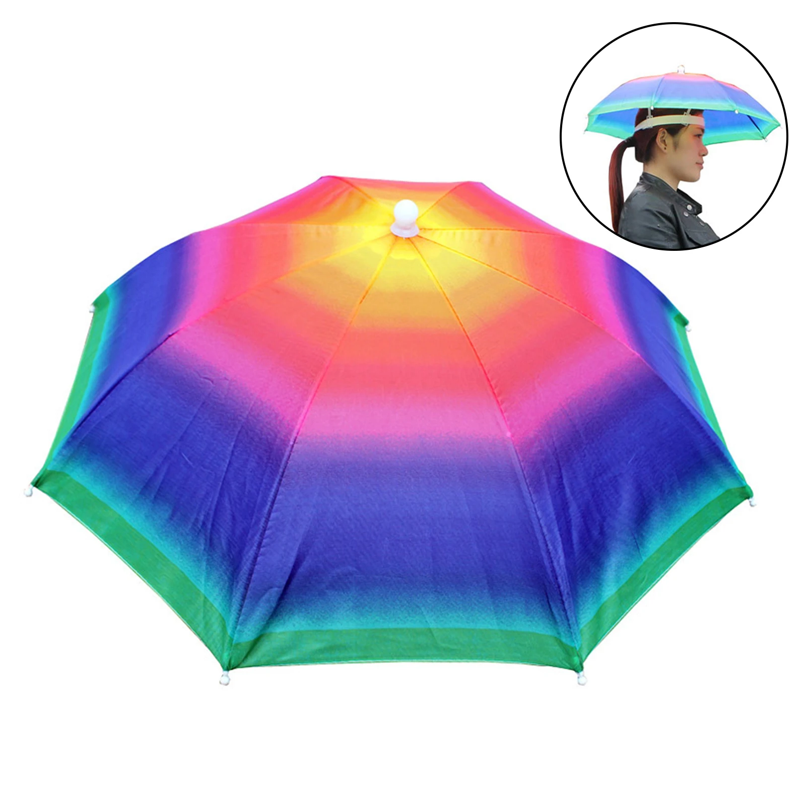 1pc-55cm-Folding-Umbrella-Hat-Overhead-Fishing-Umbrella-Cap-For-Outdoor ...