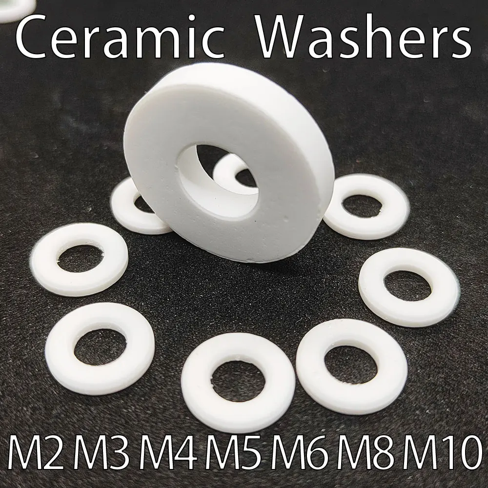 M2-M3-M4-M5-M6-M8-M10-Ceramic-Washer-Alumina-Spacer-High-Temperature ...
