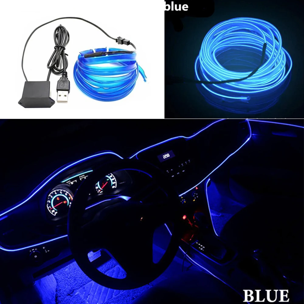 1PC-Blue-Car-Led-Ambient-Light-Decorative-For-Volkswagen-VW-Golf-MK4 ...