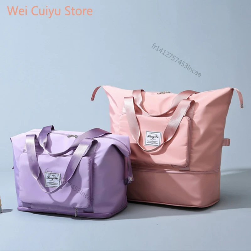 Foldable Travel Bag Stretchable Large Capacity Gym Bags Nylon ...