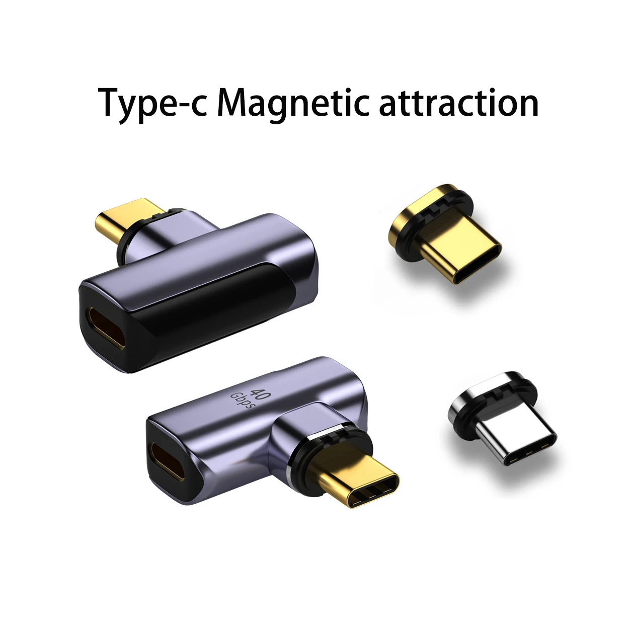 1PCS USB4.0 Magnetic Charger Connector Adapter 40Gbps PD 100W Fast ...