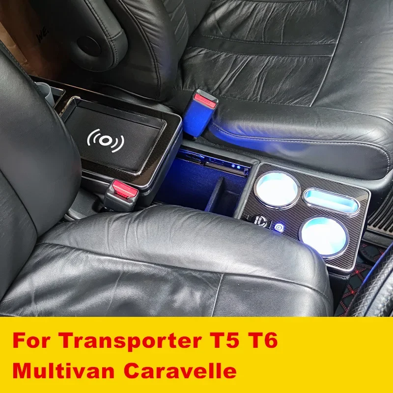 For-VW-Transporter-T5-T6-Multivan-Caravelle-Front-Console-Armrest-Box ...