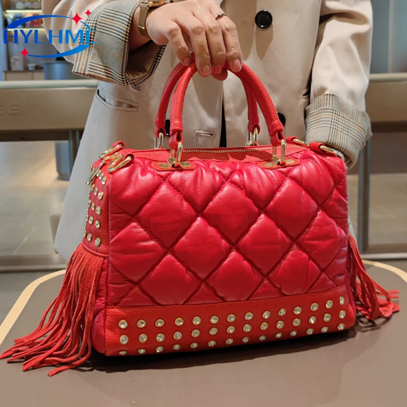 Soft-Red-Leather-Women-s-Handbags-Female-Luxury-Fashion-Tassels ...