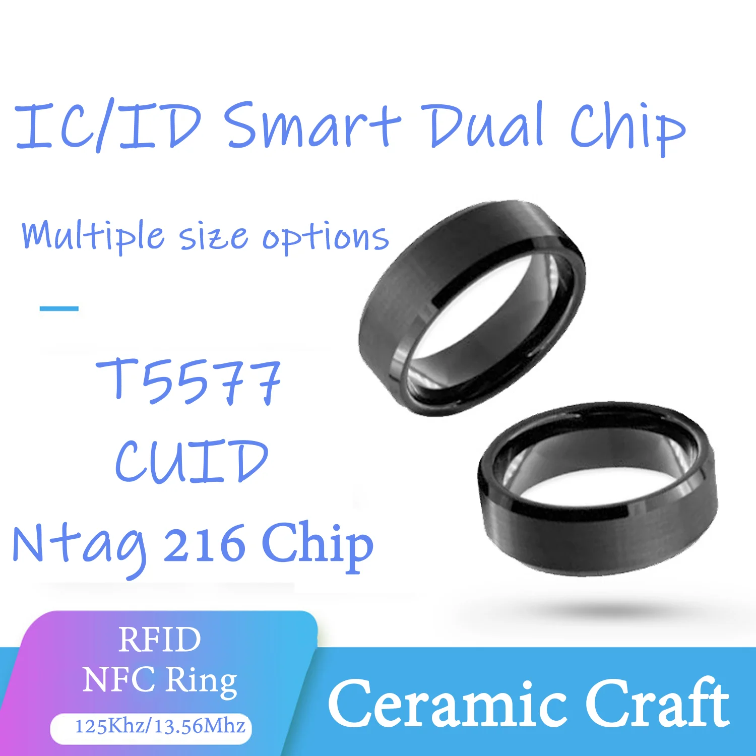 CUID-T5577-Dual-Chip-Clone-Ring-NFC-1K-S50-Rewritable-Token-RFID-Smart ...