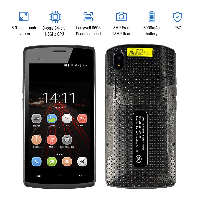 PDA-Full-Screen-Android-8-1-4G-Wi-Fi-5000mAh-Battery-Bluetooth-Data ...