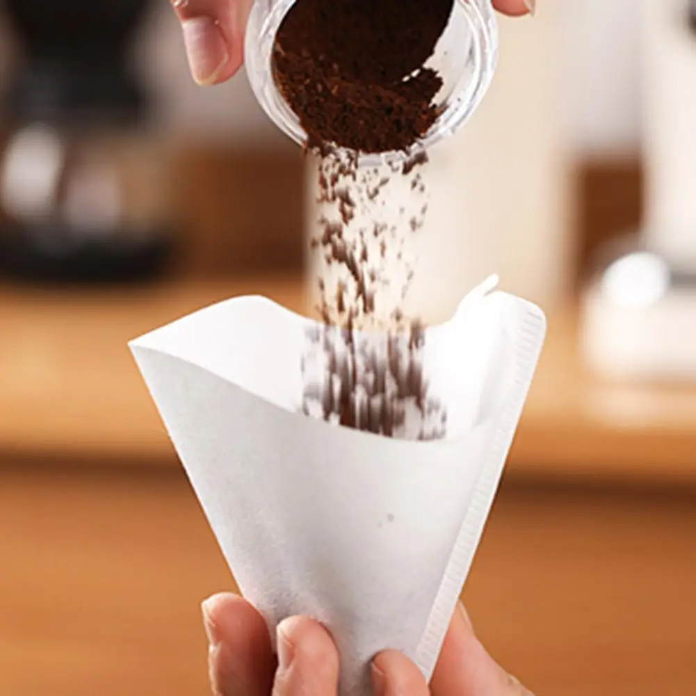40-100Pcs-Coffee-Filter-Paper-Food-grade-Paper-Disposable-Cone-Shape ...