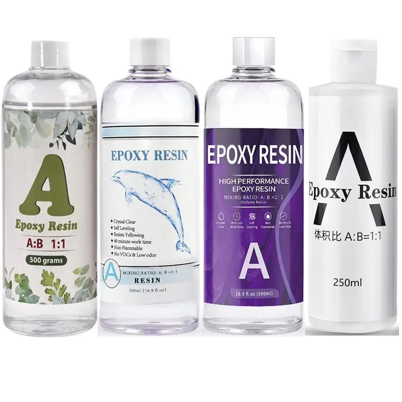 Transparent 1:1 AB Epoxy Resin Glue Kits High Adhesive Crystal Hardener ...