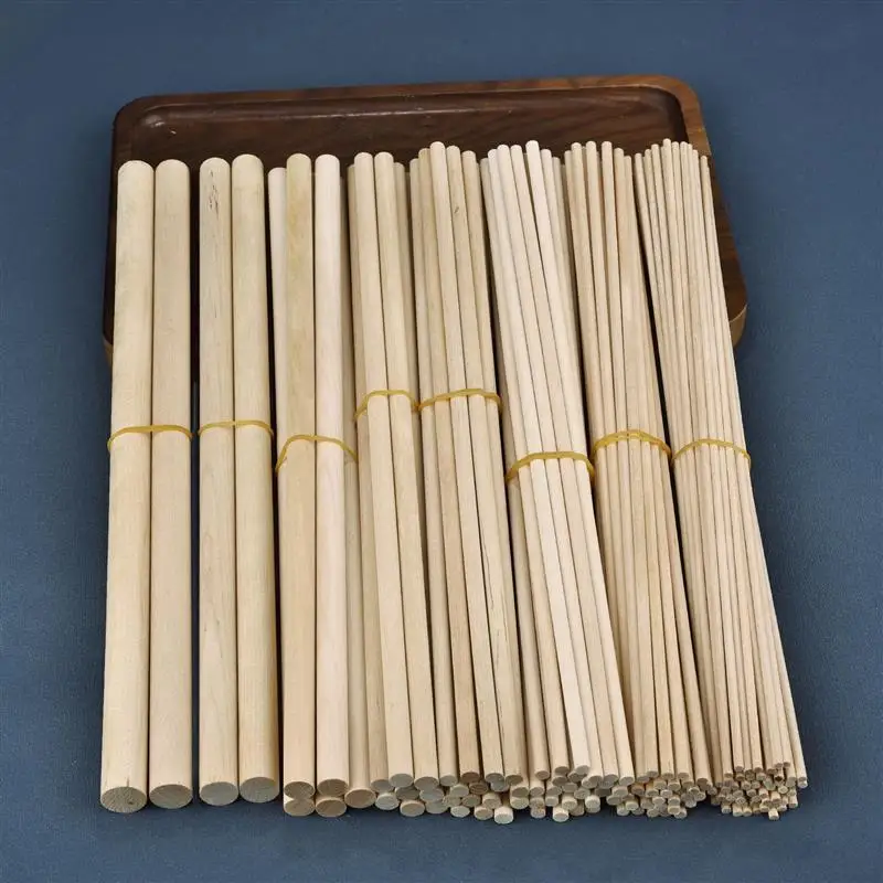 Round-Wooden-Stick-300mm-Long-DIY-Wood-Handmade-3-4-6-8-10-12-14mm ...