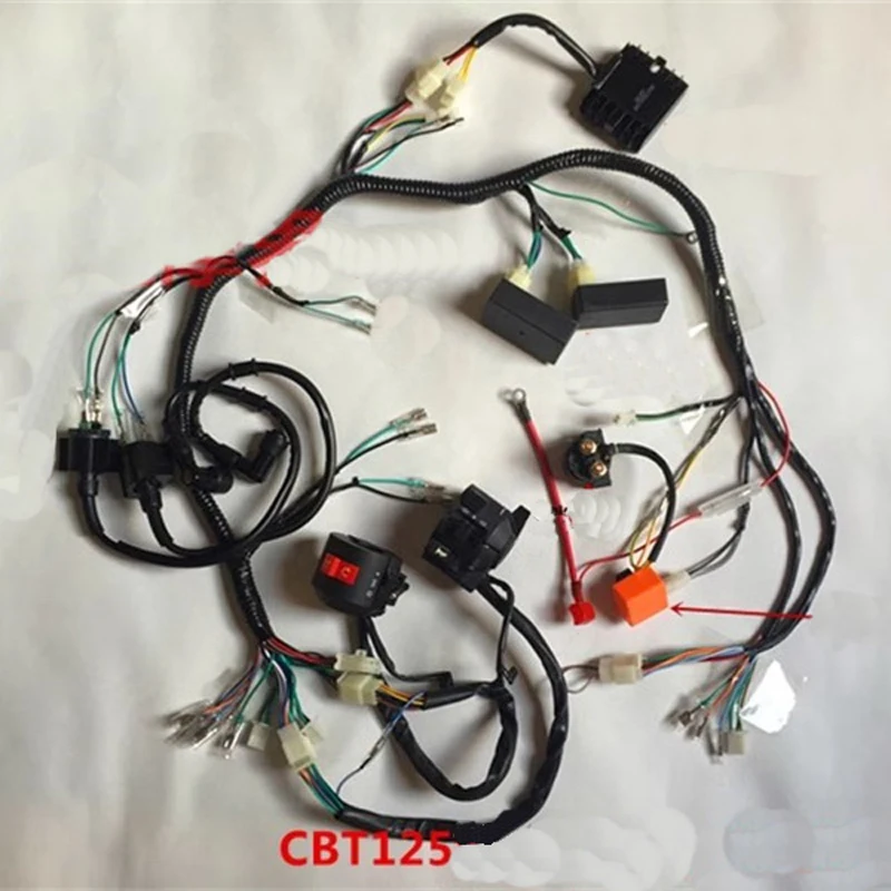 Motorcycle-Electrical-Wiring-Harness-Wire-Cable-Sundiro-Honda-Dayun ...