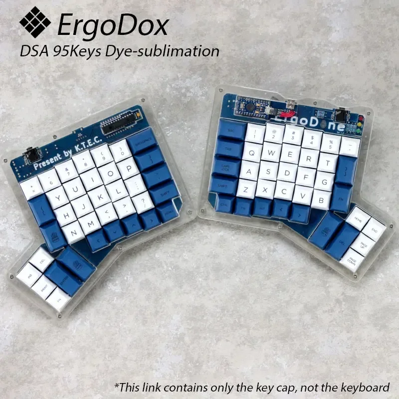 ErgoDox-Keycap-Custom-DSA95-Key-Split-Keyboard-Keycaps-PBT-Bicolor-Cute ...