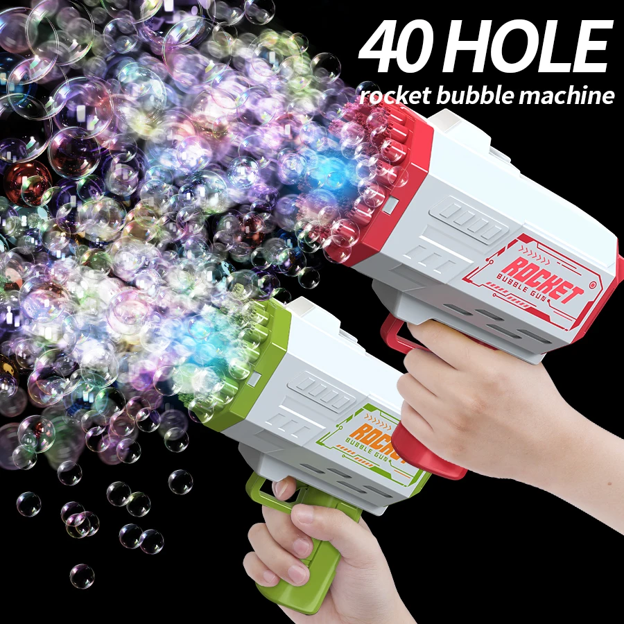 Handheld 40-Hole Bubble Machine – Kids N More