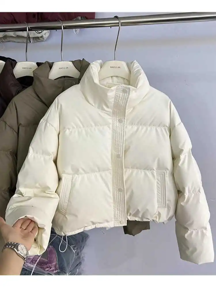 omen-Off-White-Parka-Jacket-Warm-Thicken-Long-Sleeve-Turtleneck-Padded ...