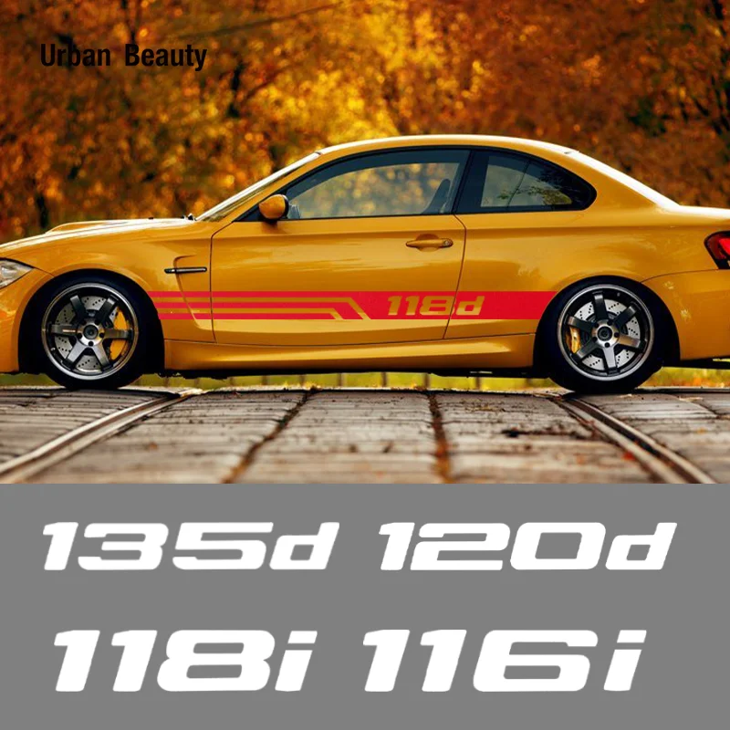 2PCS-Car-Door-Side-Sticker-Vinyl-Film-Decals-For-BMW-116i-118i-120i ...