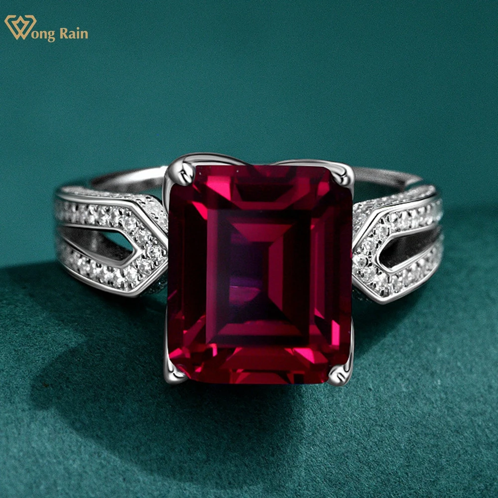 Antique Emerald Cut Ruby Rings