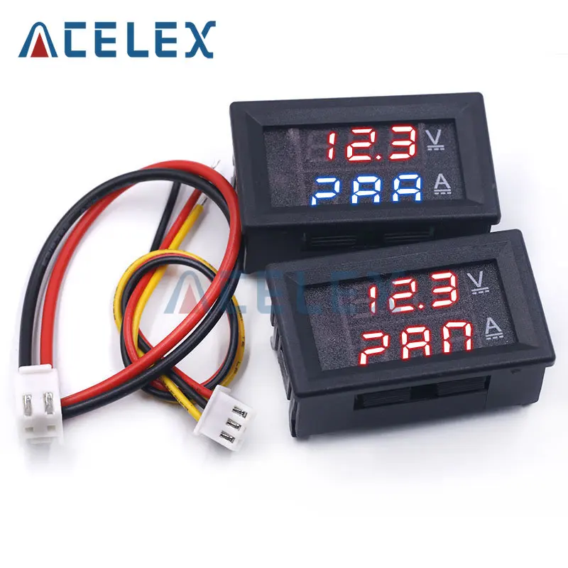 DC-0-100V-10A-Digital-Voltmeter-Ammeter-Dual-Display-Voltage-Detector ...