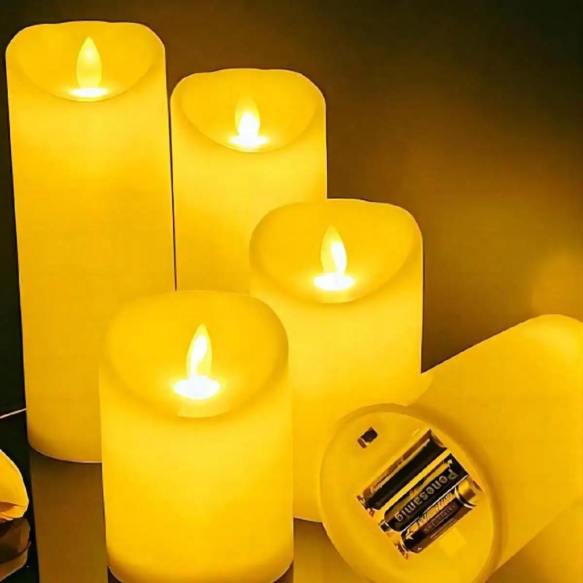 Battery-Powered-Flameless-Candles-Led-Swing-Electronic-Candle-Light ...