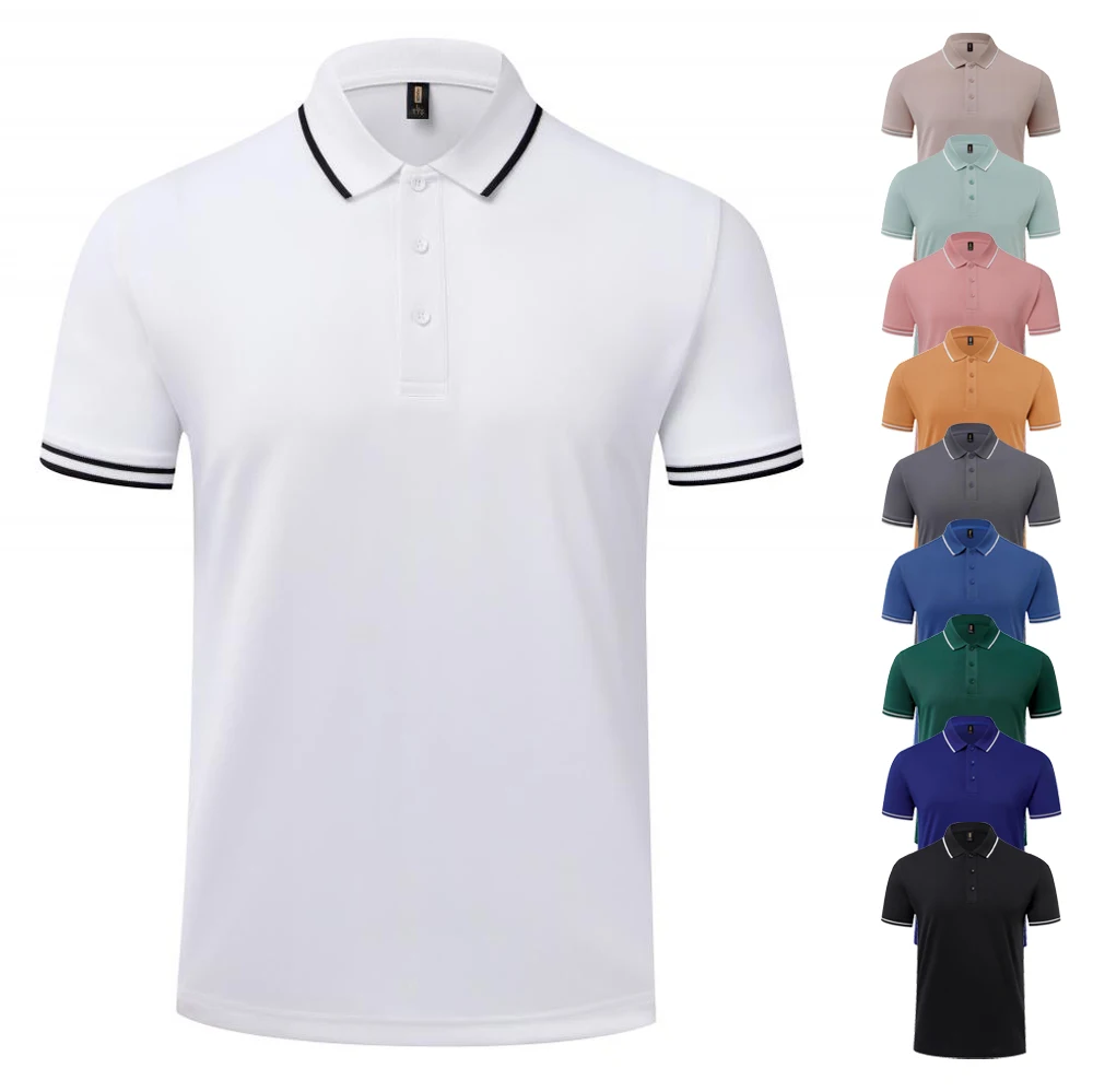 100-Cotton-Business-Polo-Shirts-High-Quality-Collared-T-shirts-Men ...