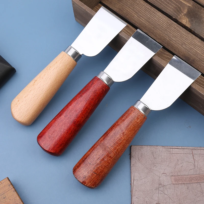 1PC-Stainless-Steel-Leather-Cutting-Knife-Craft-Tool-with-Wooden-Handle ...
