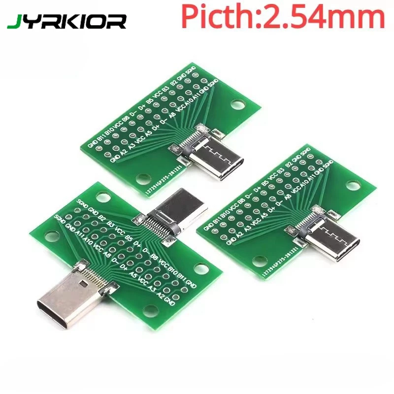 Type-C Male/Female USB 3.1 Double-sided Test PCB Board Adapter 24Pin 2 ...