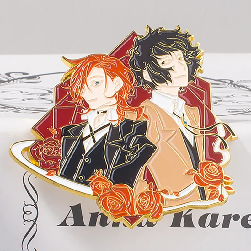 Nakahara Chuuya Dazai Osamu Cosplay Costume Anime Accessories Brooch ...