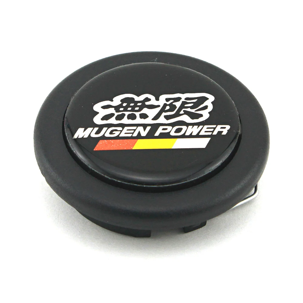 Mugen-Power-Car-Styling-Black-Racing-Steering-Wheel-Horn-Push-Button ...