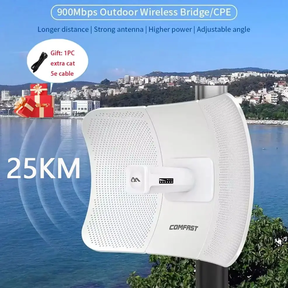 COMFAST-25KM-900Mbps-Outdoor-Wi-Fi-Bridge-Router-Long-Range-Extender ...