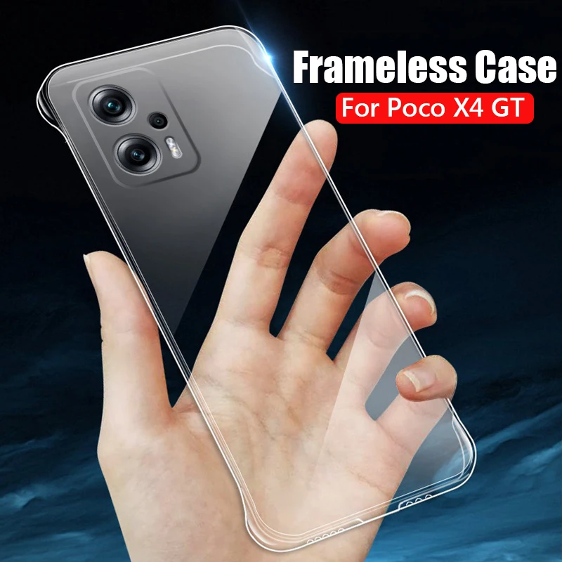 Slim Frameless Clear Phone Case On For Xiaomi Poco X4 GT F4 PocoF4 ...