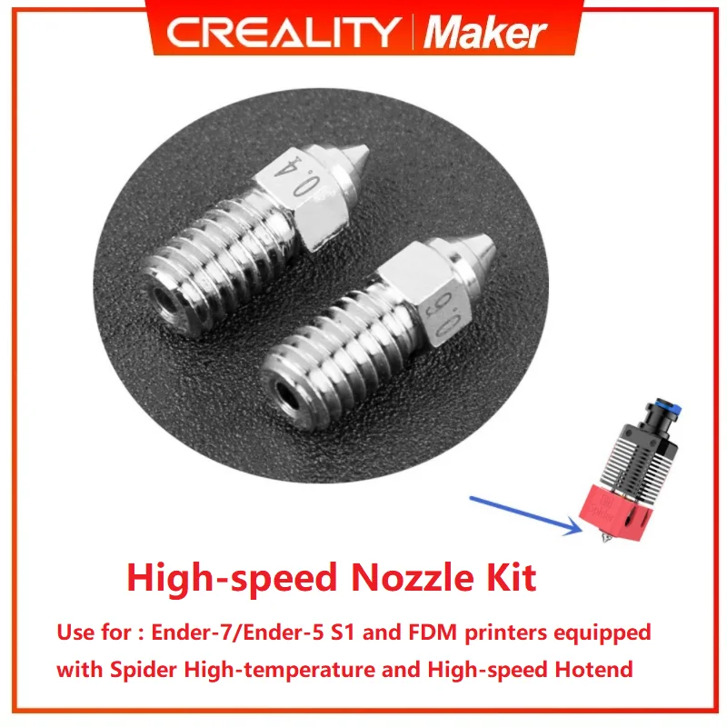 CREALITY-Ender-5-S1-0-4-0-6mm-High-Speed-Nozzle-Kit-For-Spider-High ...