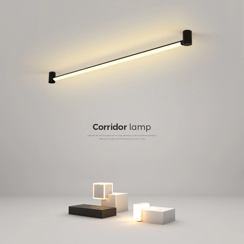 Surface-mounted-linear-light-simple-long-room-with-led-light-bar-indoor ...