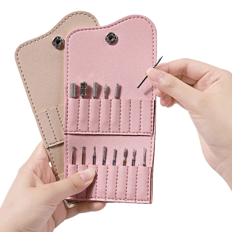 Holes-Nail-Drill-Bit-Holder-Wallet-Storage-Bag-For-Manicure-Tools-Efile ...