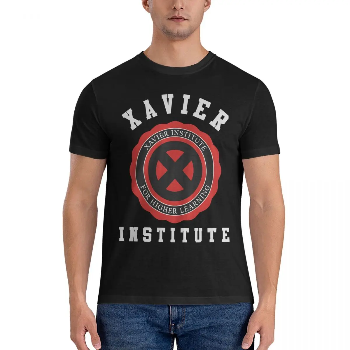 Men-T-Shirt-Xavier-Institute-Casual-Cotton-Tee-Shirt-Short-Sleeve ...