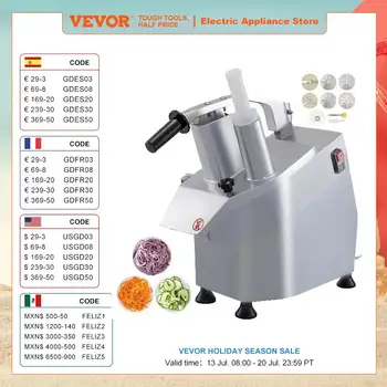 VEVOR Electric Vegetable Cutter Slicer Chopper Shredder Grinder Pellet ...