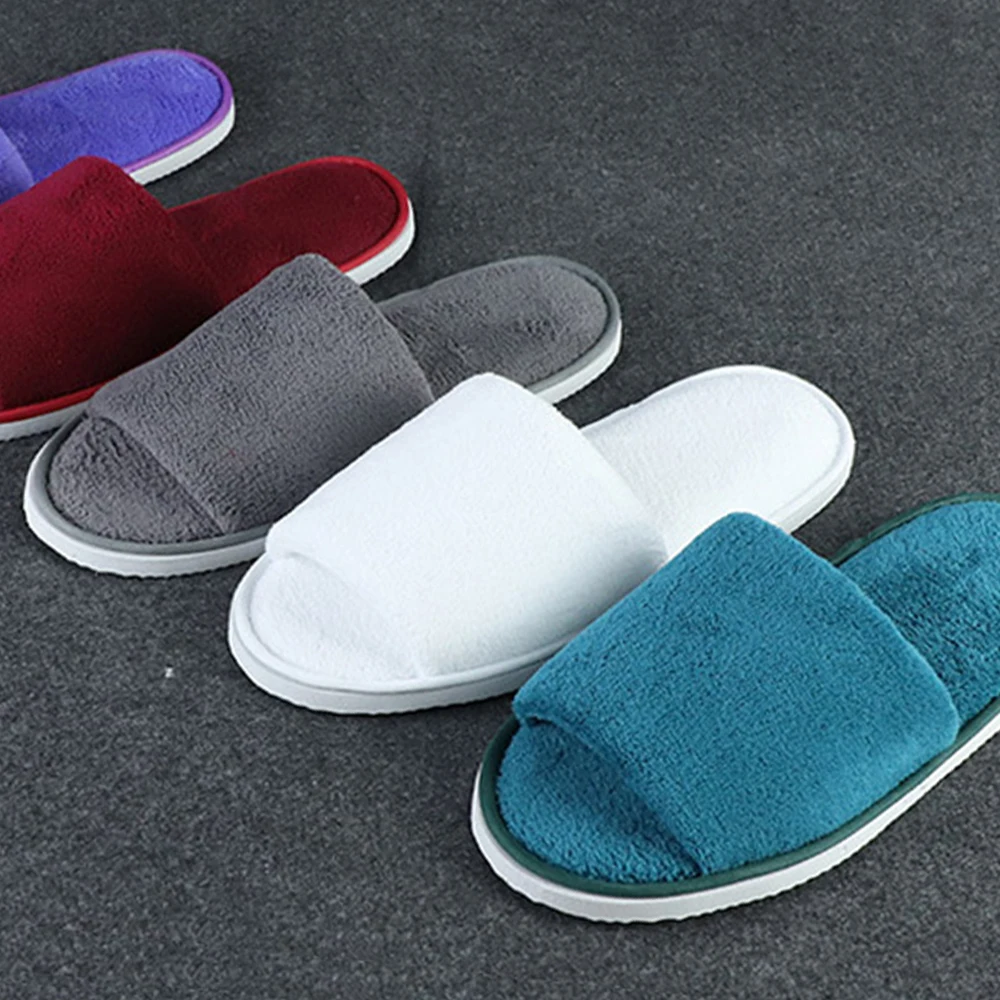 Winter Coral Fleece Thick Sole Indoor Slippers For Women Men Hotel ...