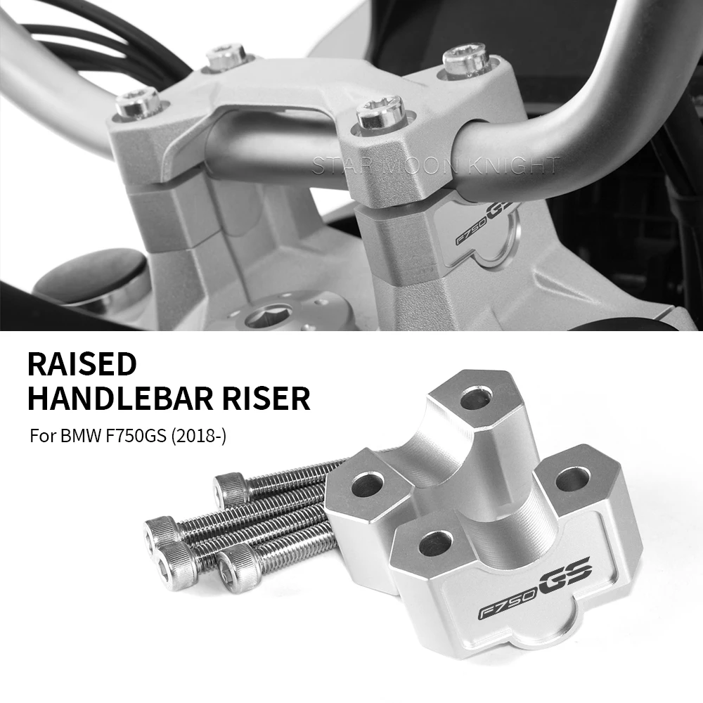 Motorcycle-Handlebar-Riser-Drag-Handle-Bar-Clamp-Extend-Height-Up ...