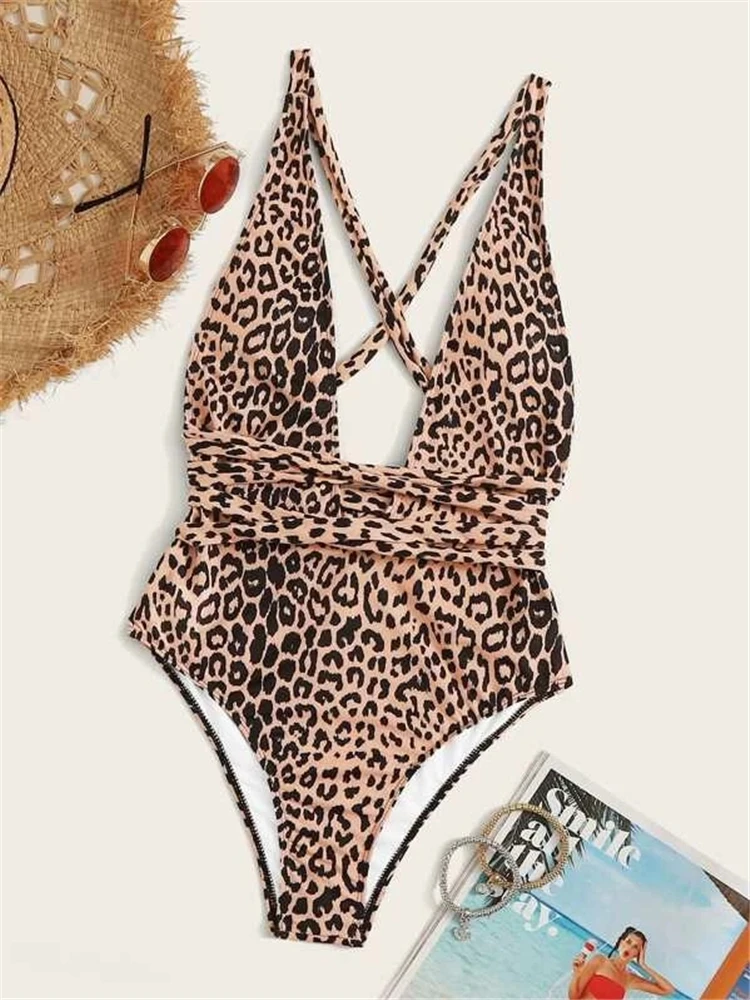 Badeanzug Leopard – Bademode für Frauen Sommer Sonne Strand – Spargut