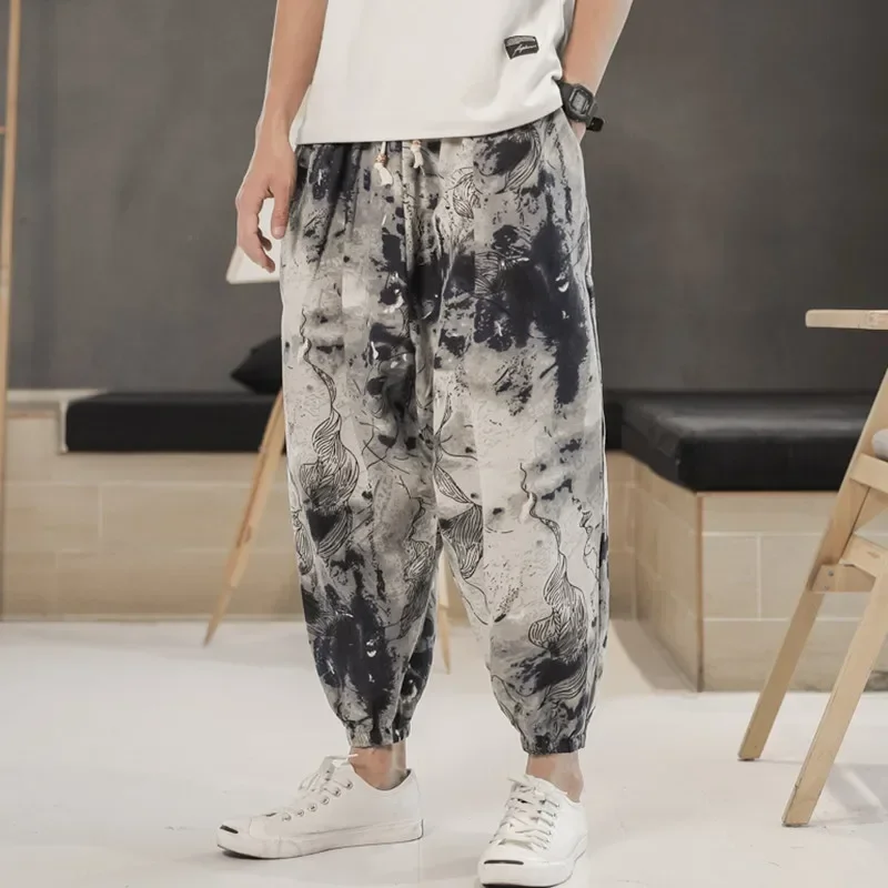 Men-Bohemia-Printed-Trousers-Japanese-Harajuku-Streetwear-Casual-Pants ...