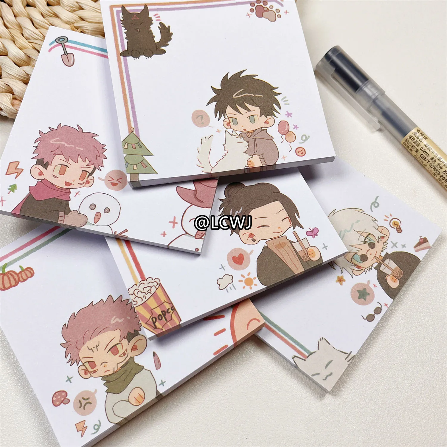 Gojo-Satoru-Memo-Pad-Cute-JJK-Anime-Goods-Geto-Suguru-Leave-Message ...