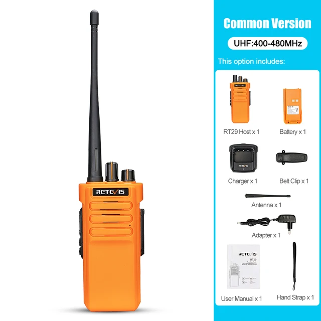 Retevis RT29 10W Walkie Talkie Long Range 3-5Km Powerful IP67 ...