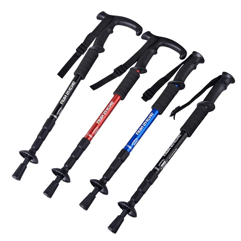 Anti Shock Trekking Pole Ultralight Walking Sticks Adjustable Hiking ...